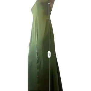 Azazie | Dresses | Azazie Olive Green Sleeveless Maxi Dress | Poshmark